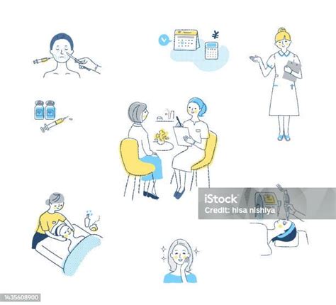 화장품 피부과와 미용실의 다양한 장면의 일러스트 세트 달력에 대한 스톡 벡터 아트 및 기타 이미지 달력 병원 뷰티 스파 Istock