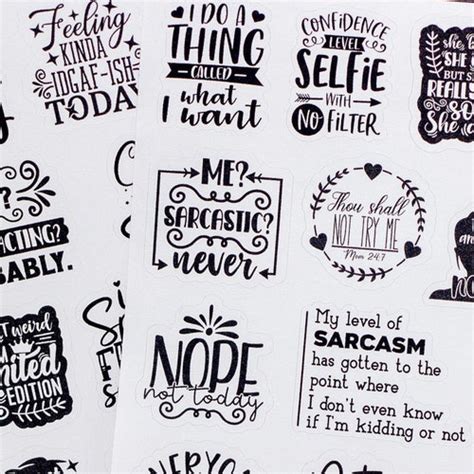 Sassy Sarcastic Planner Stickers Etsy