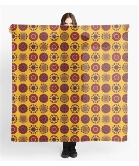 Circular Round Shapes Pattern In Orange Red Black Geeksta