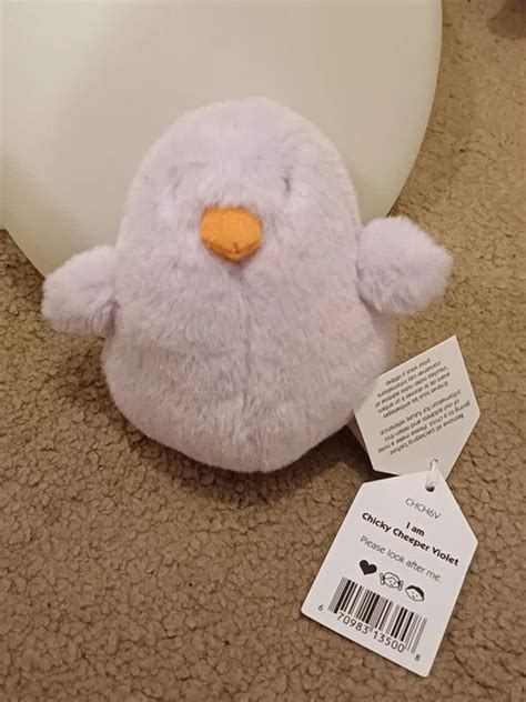 Jellycat Chicky Cheeper Violet Small Chick Fluffy Tiny Chick Purple