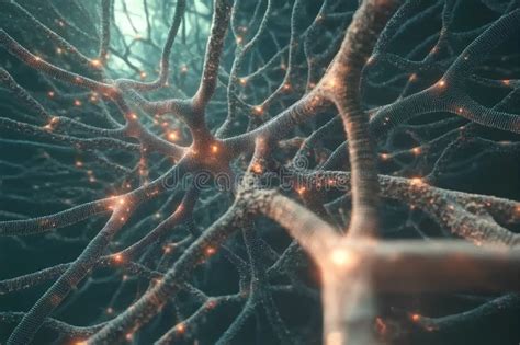 3d Illustration Of A Neuron Neuron Cell Structure Stock Illustration