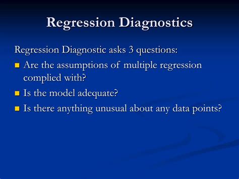 PPT Regression Diagnostics PowerPoint Presentation Free Download ID