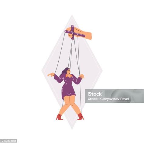 제어 및 조작 벡터 일러스트 레이 션 와 여자 인형 와 인형극 감정에 대한 스톡 벡터 아트 및 기타 이미지 감정 개념