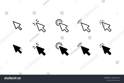 Cursor Line Icon Mouse Click Cursor Stock Vector Royalty Free 2566428675 Shutterstock