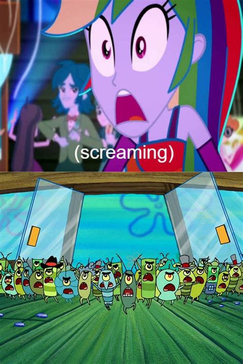 Planktons Army Attacks Rainbow Dash By Supergreenboi On Deviantart