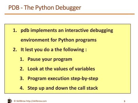 Python Programming Essentials M28 Debugging With Pdb Ppt