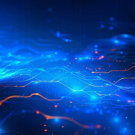 Blue Tech Background Premium Ai Generated Image