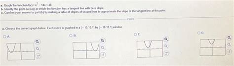 Solved For The Function F X 7x3−x Make A Table Of Slopes