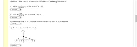 Solved Determine If Each Function Is Continuous Or Not