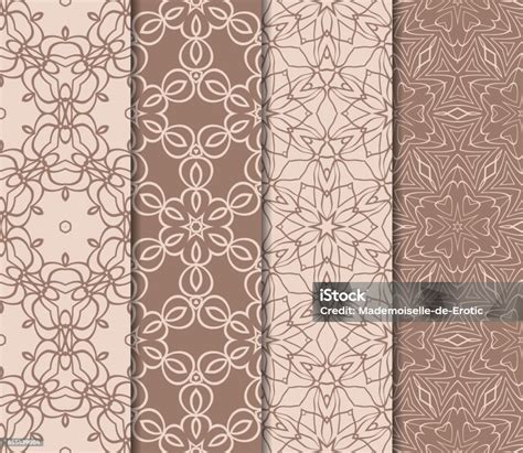 현대 기하학적 패턴의 집합입니다 원활한 벡터 일러스트입니다 인테리어 디자인 인쇄 벽지 패턴을 작성 피부 톤 색 0명에 대한 스톡 벡터 아트 및 기타 이미지 Istock