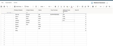 Get A List Of Distinct Unique Values Smartsheet Community