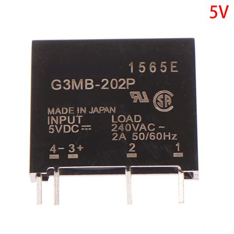1pc 5v 12v 24v Dc Ac Solid State Relay Module G3mb 202p 5vdc Pcb Ssr Ac 240v 2a Snubber Circuit