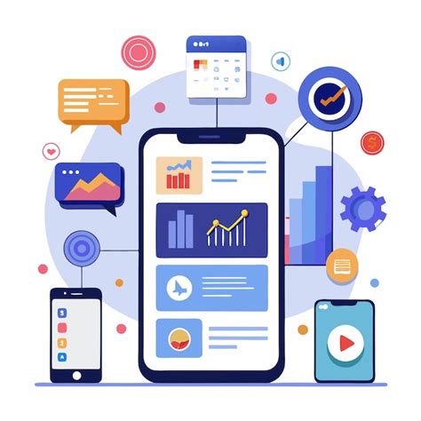 Mobile Online Data Monitoring Analysis And Management Illustrations
