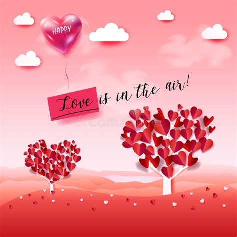 Love Is In The Air Valentines Day Stock Vector Illustration Of