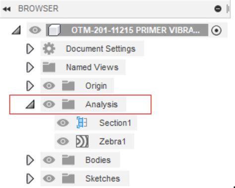 Analysis Folder Is Missing From Browser Tree In Fusion 360 Fusion 360