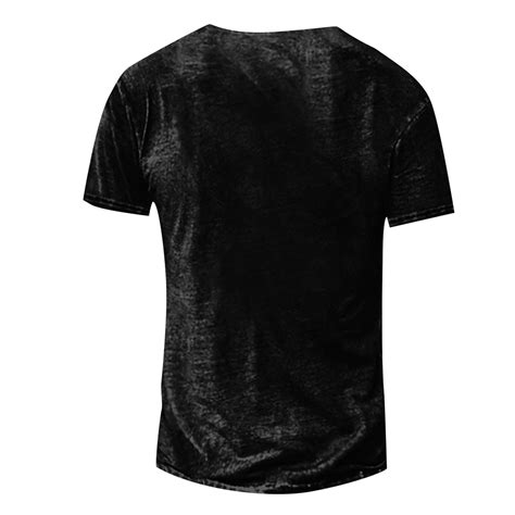 Adjfdgt Funny Mens Tshirts Mens Summer Fashion Old Basic Button Placket