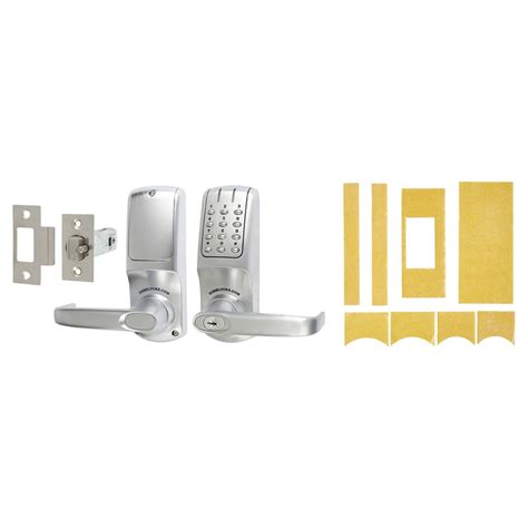 Codelocks CL Digital Code Lock And Latch With Intumescent Key Override Brushed Steel