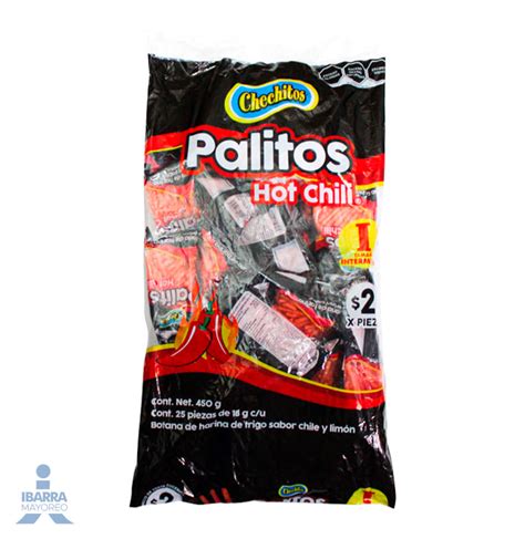 Chechitos Chechi Palitos Hot Chili 24 Pzas Mayorista Ibarra