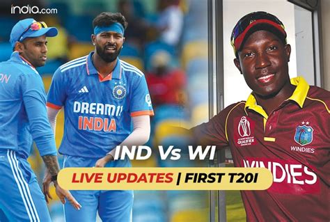 Highlights Wi Vs Ind 1st T20i India Fall Short By 4 Runs As West