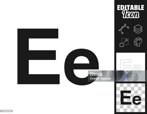 문자 E 대문자 및 소문자 디자인 아이콘입니다 쉽게 편집 가능 알파벳 E에 대한 스톡 벡터 아트 및 기타 이미지 알파벳 E
