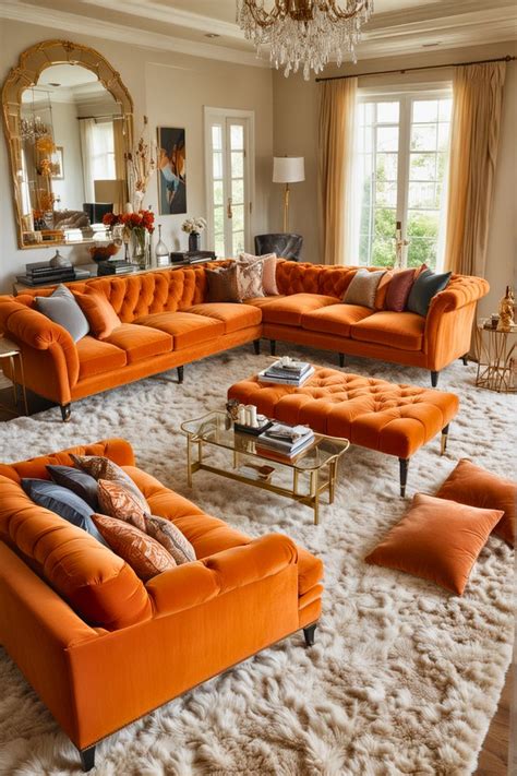 20 Orange Couch Living Room Ideas You Hardly See Before The Crafty