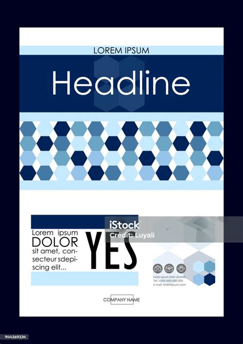 블루 A4 비즈니스 책 표지 디자인 서식 파일입니다 포트폴리오 브로셔 연례 보고서 전단지 잡지 학술지 웹사이트 포스터에 대 한 좋은 0명에 대한 스톡 벡터 아트 및 기타