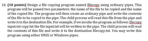 solved 10 10 points design a file copying program named