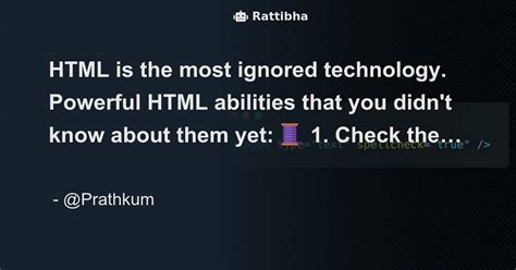 Html Is The Most Ignored Technology Powerful Html Abilities That You Didnt Know About Them Yet