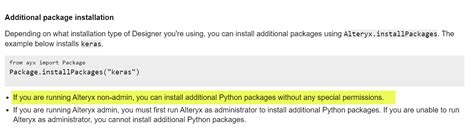 Install Python Packages In Alteryx Alteryx Community