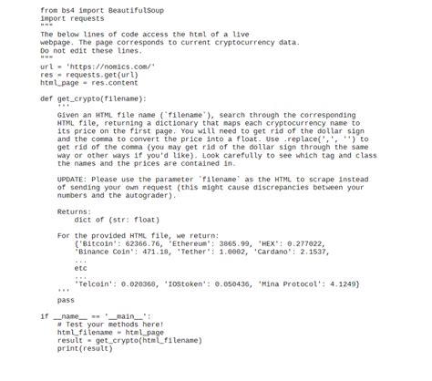 Solved From Bs Import Beautifulsoup Import Requests The Chegg