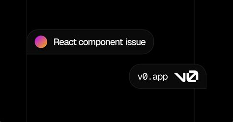 React Component Issue V0 By Vercel