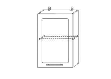 Кёльн шкаф верхний стекло ШВС 500 купить в Краснодаре Мебель 2x2