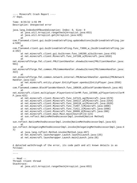 Crash 2022 08 25 135525 Client Pdf Java Virtual Machine Java Programming Language