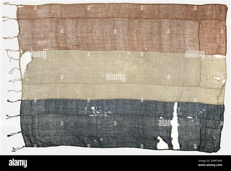 Ship Flag Anonymous 1815 Ship Flag Schotten Dutch Tricolor The Sides Trimmed With Frills And