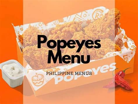 Popeyes Menu Philippines 2025 — Philippine Menus