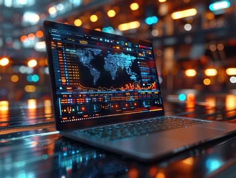 Podium Background Laptop Urban Technology Product 3d Stand Office Laptop Podium Background