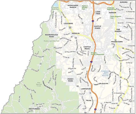 Douglas County Map Colorado Us County Maps