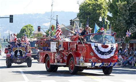 Participants In The Annual Alameda California 4th Of July Parade