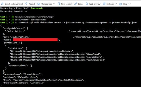 Steps To Create A Custom Role With Rbac Permissions On Azure To Manage An Azure Cosmos Db For
