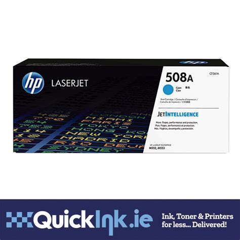 Buy HP 508A (CF361A) cyan toner (HP original) Ireland - QuickInk.ie