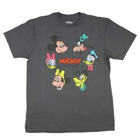 Disney Mickey And Friends T Shirt Mens Characters Adult Short Sleeve