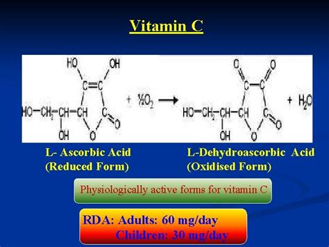 Water Soluble Vitamins Vitamin C B 1 B
