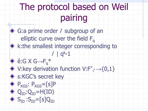 Ppt Identity Based Authenticated Key Agreement Protocol Based On Weil Pairing Powerpoint
