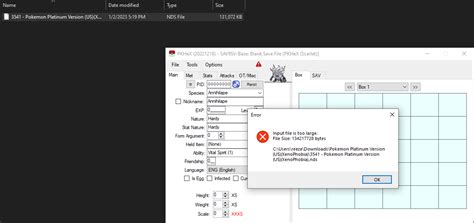 Pkhex For Platinum File Too Large Issue Project Pokémon Feedback Project Pokemon Forums