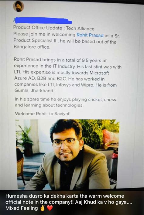Welcoming Proudmoment Thankyou Motivation Rohit Prasad Azure B2c