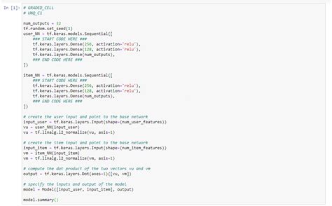 deep learning for content based filtering c3w2 unsupervised learning