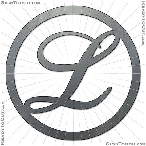 L Monogram Dxf Svg Cut Files For Cnc Plasma Router Laser Waterjet