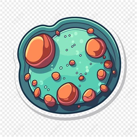 박테리아 세포 스티커상표 Png 일러스트 무료 다운로드 Lovepik