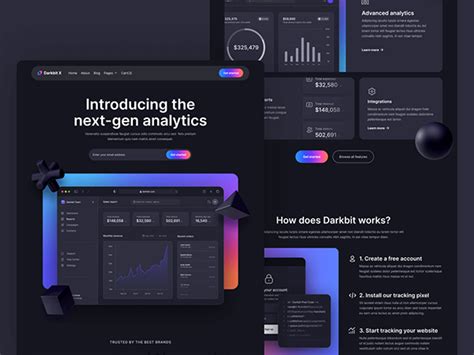 Darkbit X Dark Mode Webflow Template Behance