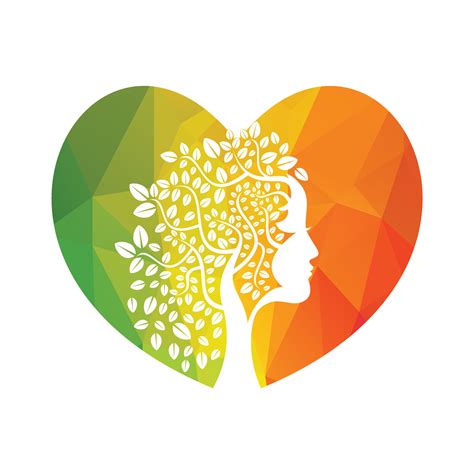 Woman Tree Vector Template Design Woman Face Leaf Vector Design 18726027 Vector Art At Vecteezy